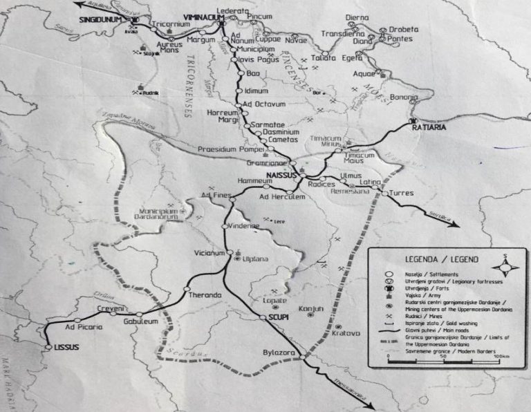 Dardania under Roman Rule. The rich mining sources of the Romans