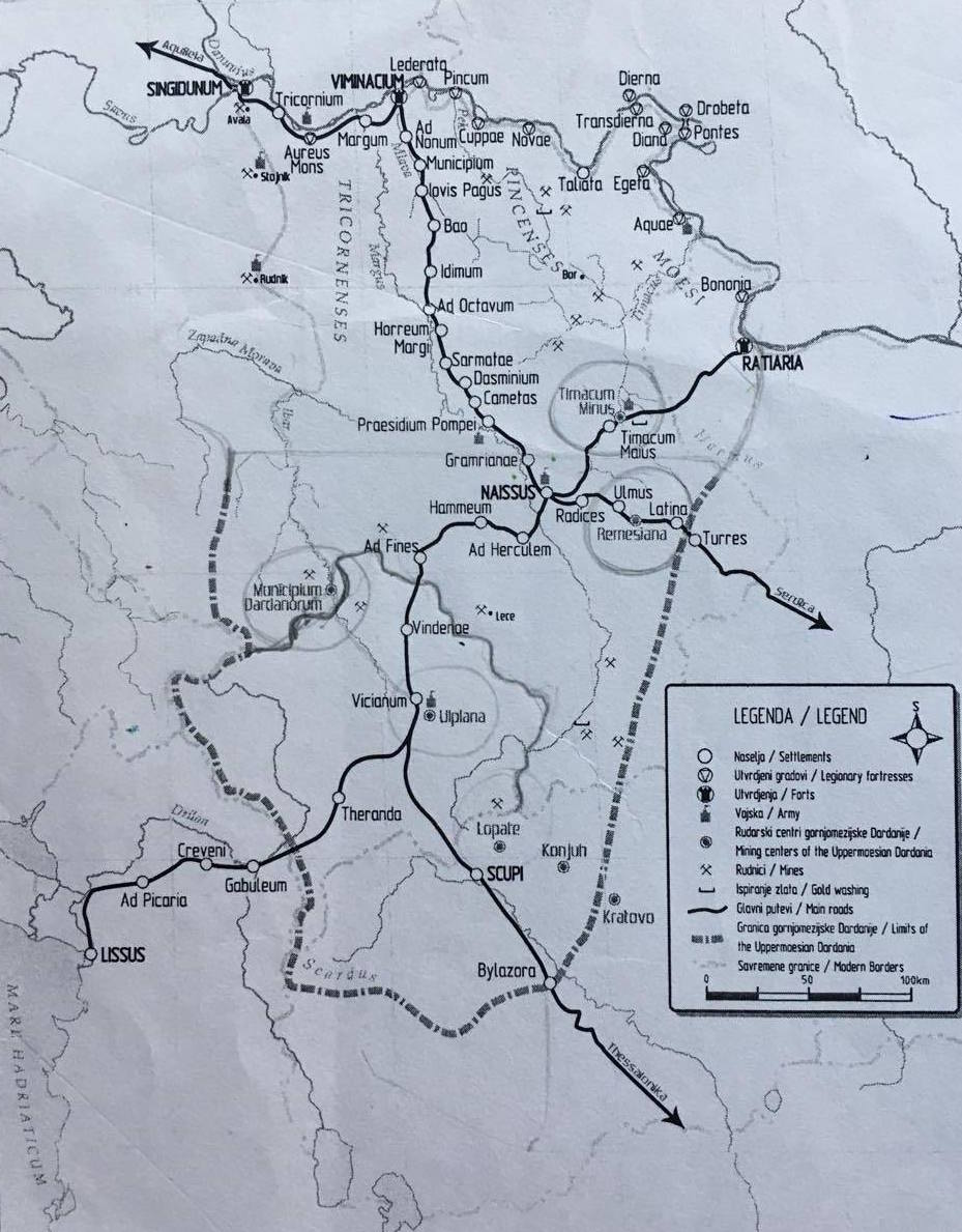 Map of Upper Miesian Dardania published by Vladimir P. Petrović ...