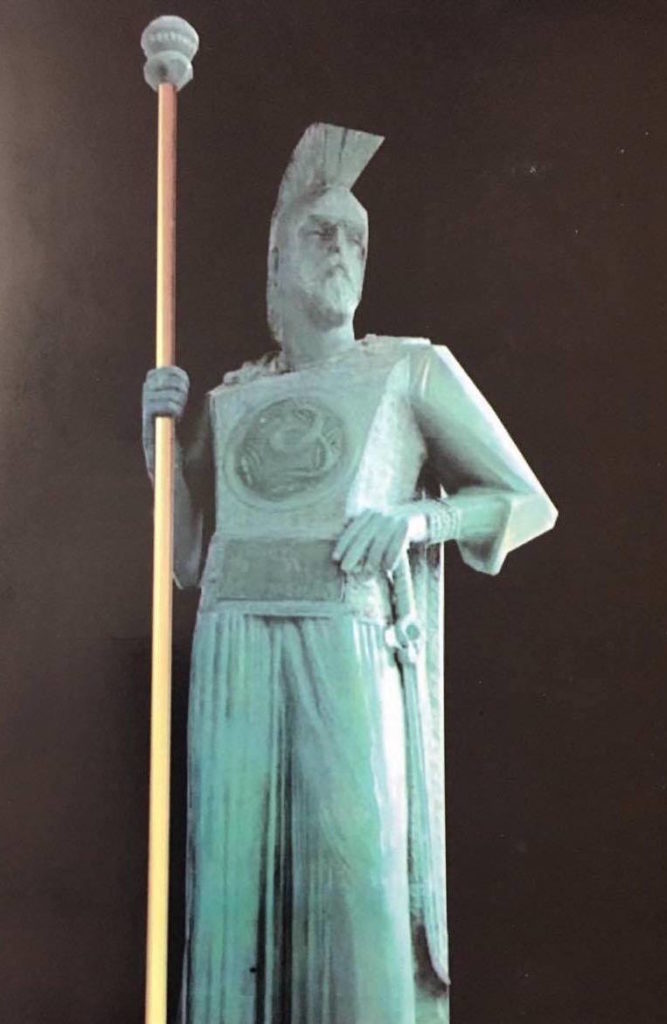 A statue of the Illyrian king Bardylis (r.393-358) made by Benard ...